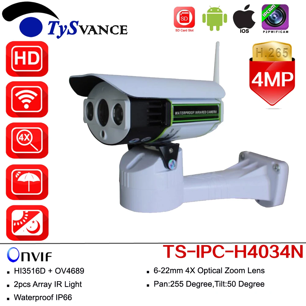 Aliexpress.com : Buy new HD 4MP 1440P Wireless Wifi PTZ Bullet IP ...