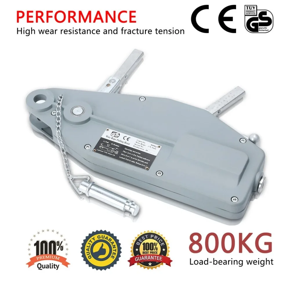 800KG Manual Wire Rope Pulling Hoist for Suspended Electric Platform ...
