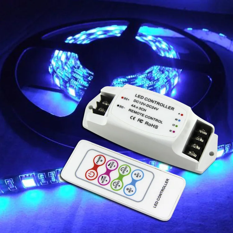 BC 361 4A DC12V 24V 3CH RGB Strip LED Controller 4A*3CH Output RF ...