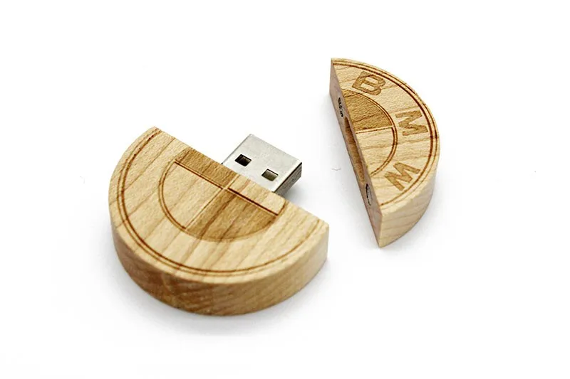 New arrival Wooden BMW Logo Usb Flash Drive