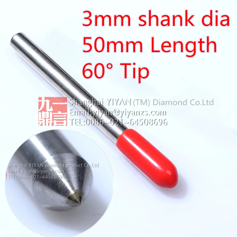 1pc Diamond Drag Engraving Bit Diamond Tipped Drag Cutter With 3mm ...