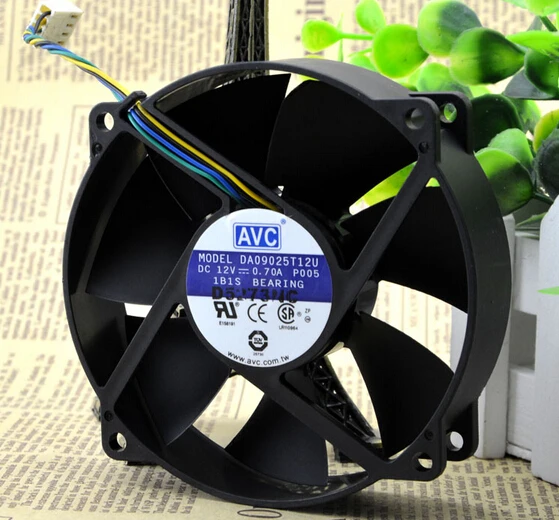 90*90*25 9CM 12V 0.7A computer CPU chassis high wind PWM four pin fan ...