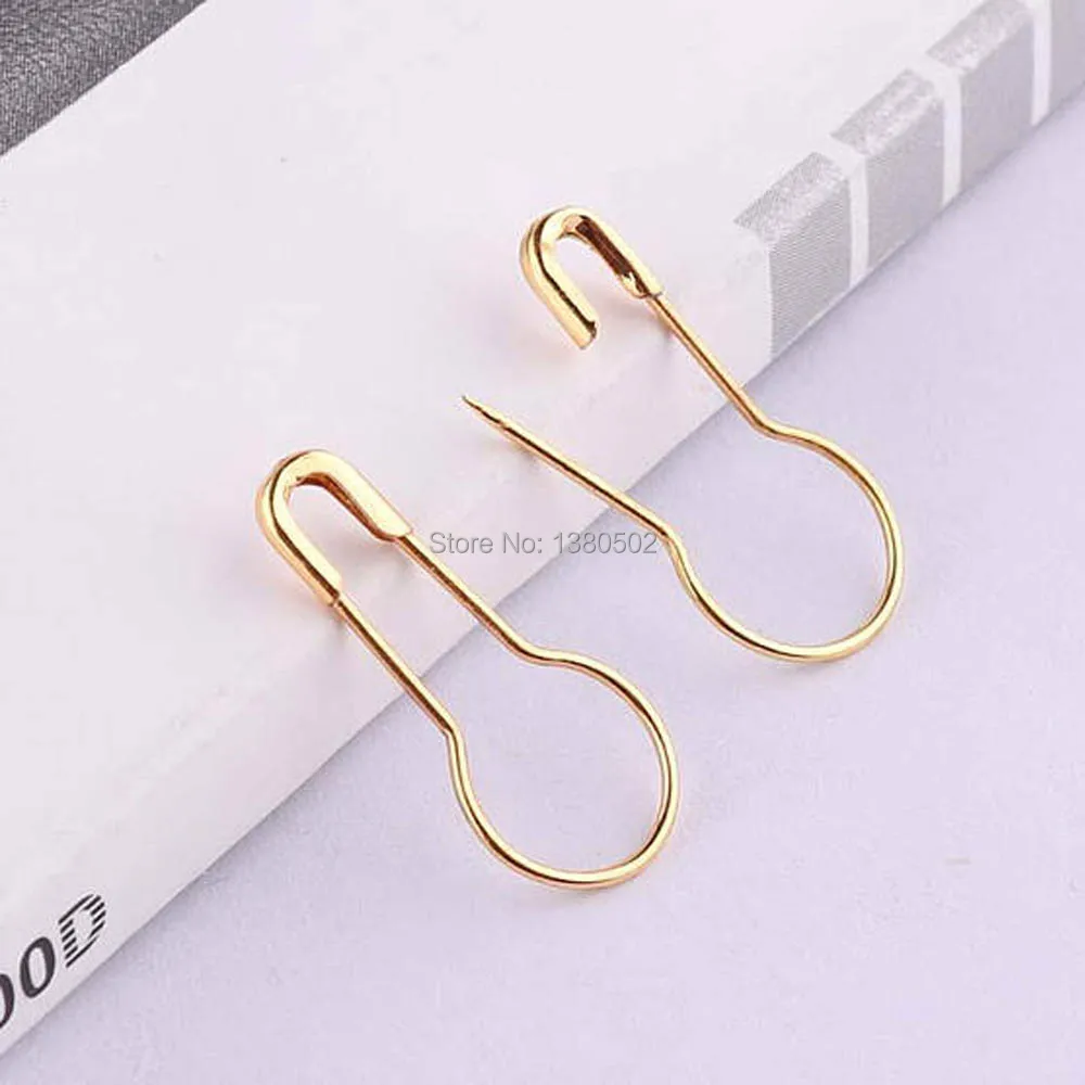 100pcs /lot Gold safety pins small pins 25mm x 5mm for label|safety ...