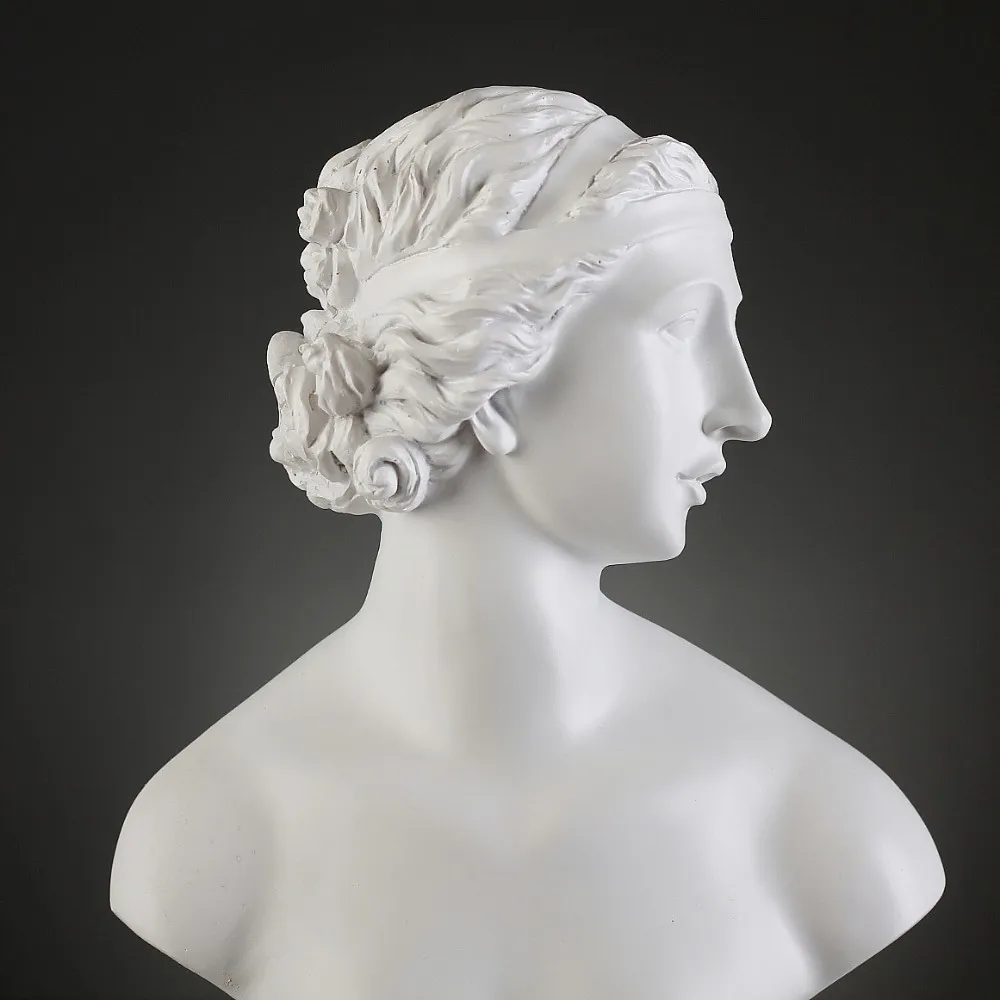 Nordic Modern Goddess Large Resin Bust Statue Classic People Figurines ...