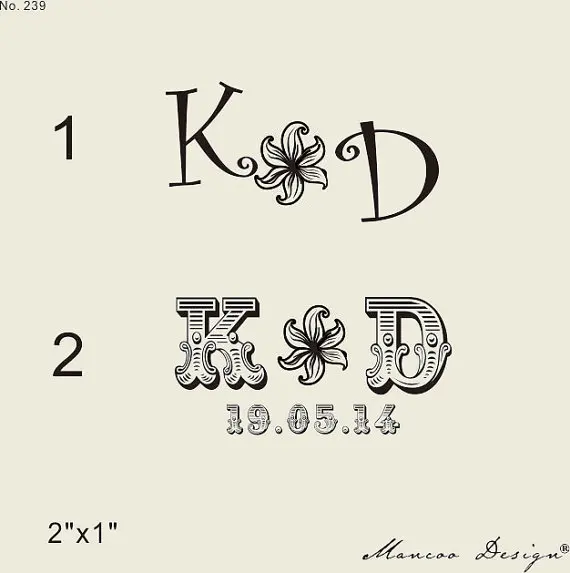 Custom Wedding Rubber Stamps