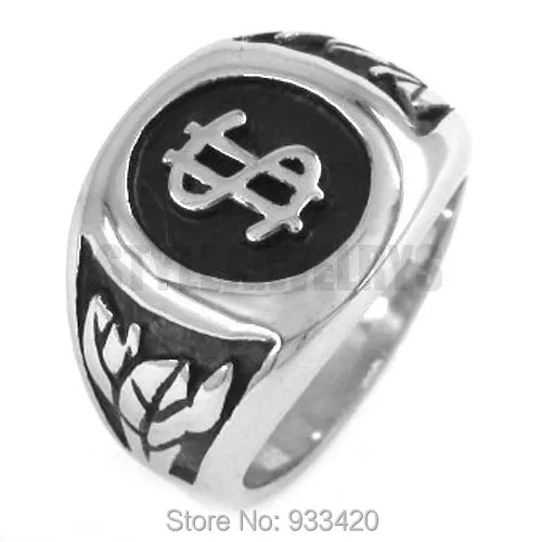 Free-Shipping-US-Dollar-Sign-Ring-Stainless-Steel-Jewelry-Fashion ...