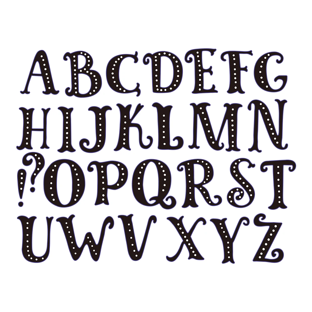 Halloween Alphabet Metal Cutting Dies for Scrapbooking 3D Stencil ...
