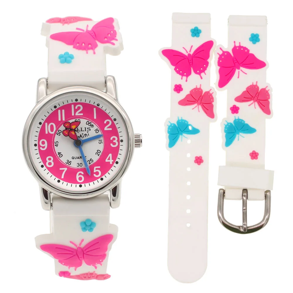 Hot-Sale-Girls-Waterproof-3D-Butterfly-Watch-Cartoon-Watch-Kids-Watches ...