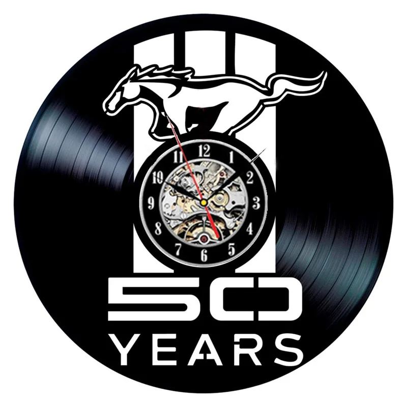 Ford Mustang Vinyl Record Wall Clock Modern Design Living Room ...