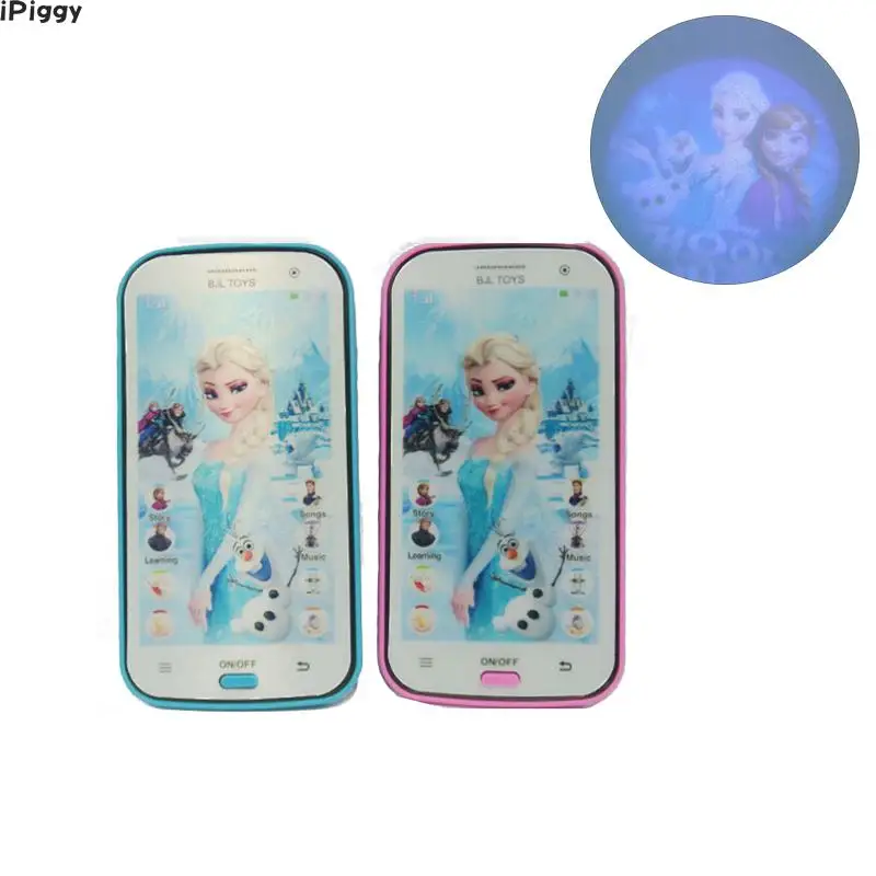 New Toy Phone Snow Queen Talking Princess Anna Elsa Phone Mobile ...