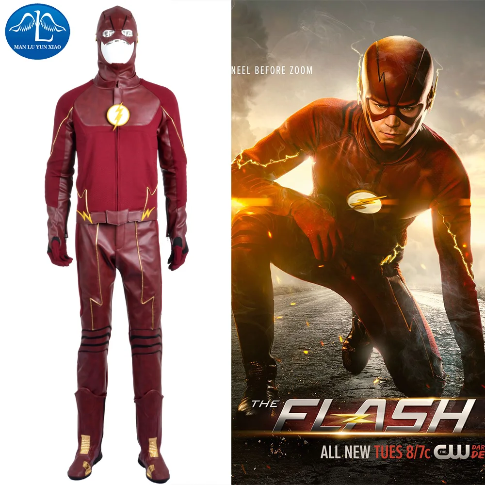 The Flash Cosplay Costume Barry Allen Suit The Flash Season 2 Barry ...