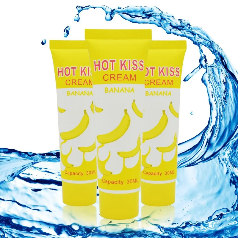 Hot Kiss Lubricant Banana Cream Edible Personal Body Grease Oral