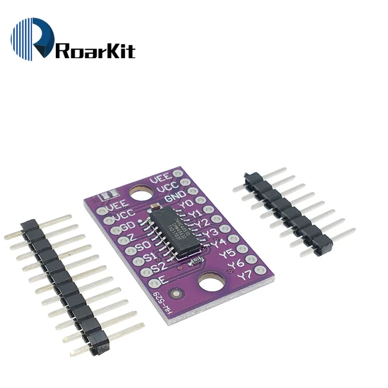 74HC4051 CD4051 single 8 channel digitally controlled analog electronic switch Multiplexers ...