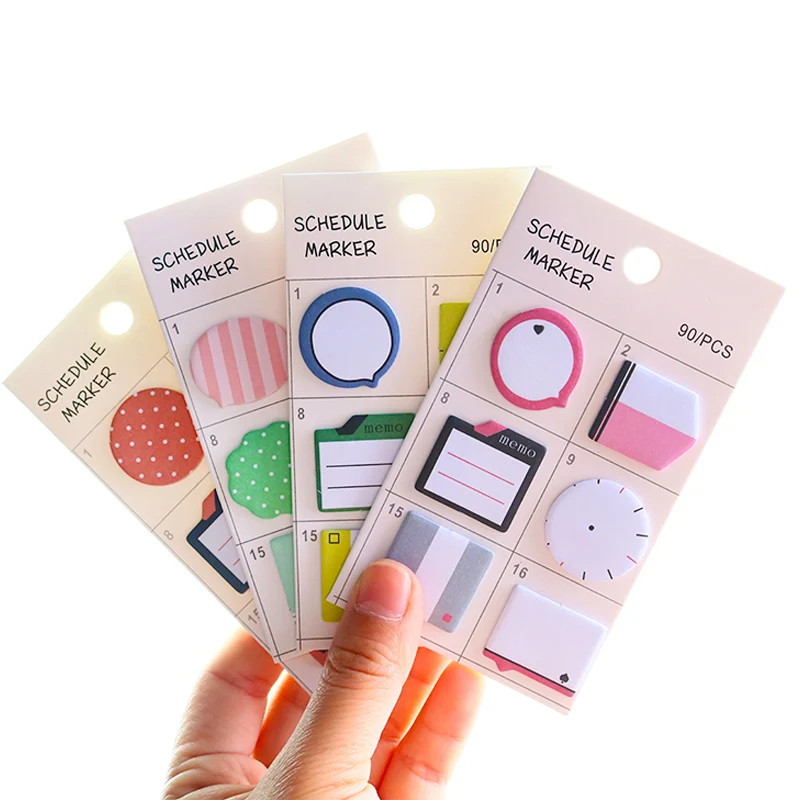 2 Sets/Lot Cute Mini Post It Notes Stickers Indication Labels School ...