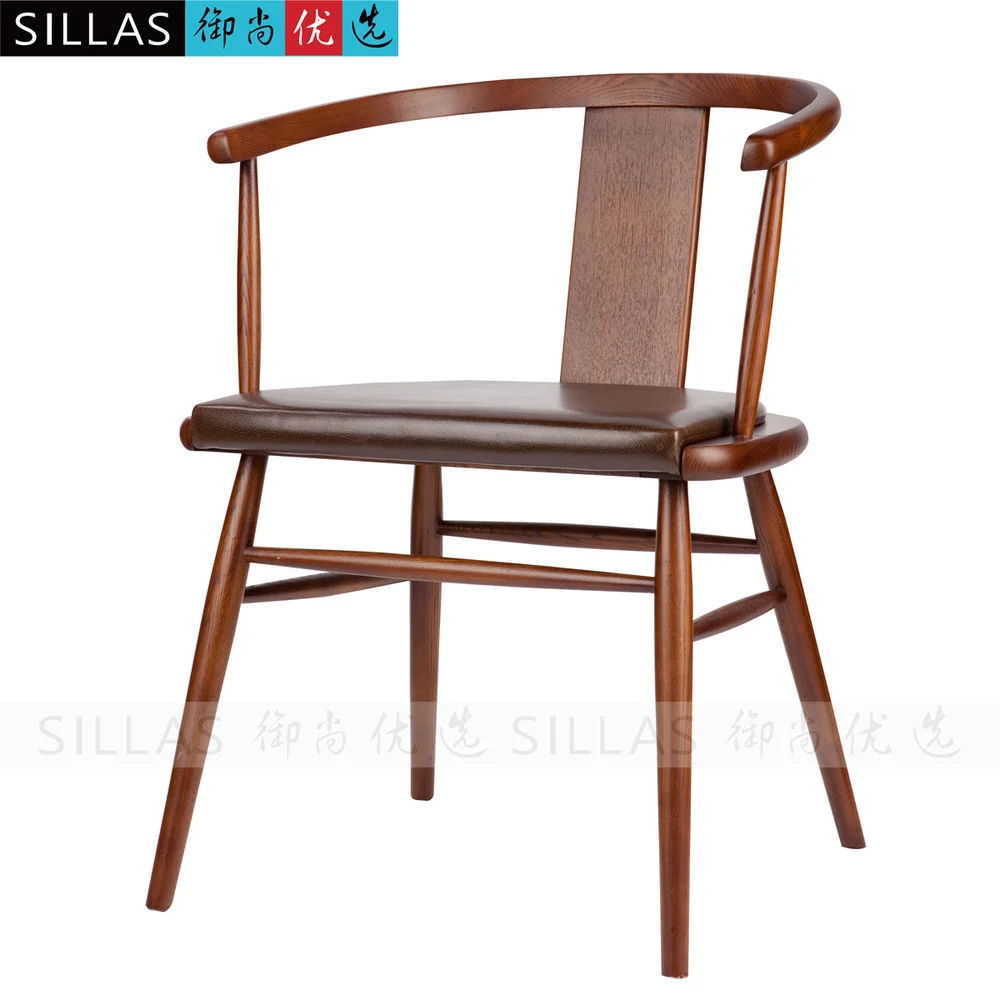 Solid wood chair modern Chinese new Chinese Ming chair leisure ...