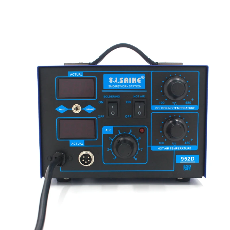 Saike 952D Soldering Station 2 in 1 BGA Rework Station Hot Air Gun ...