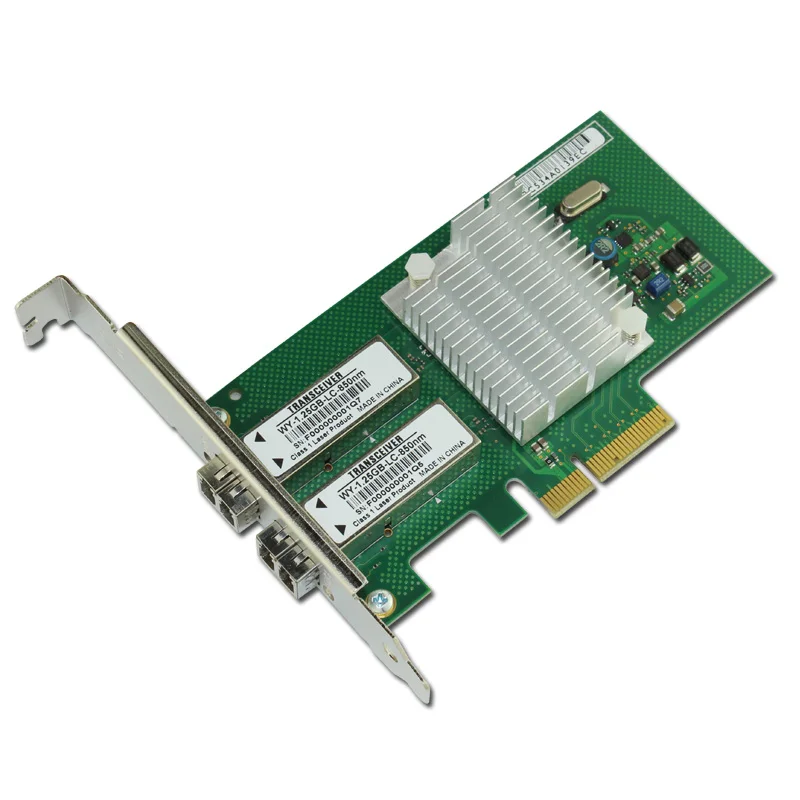 PCIe X4 Gigabit Fiber Ethernet Adapter SFF LC NIC Card 850nm 550m ...