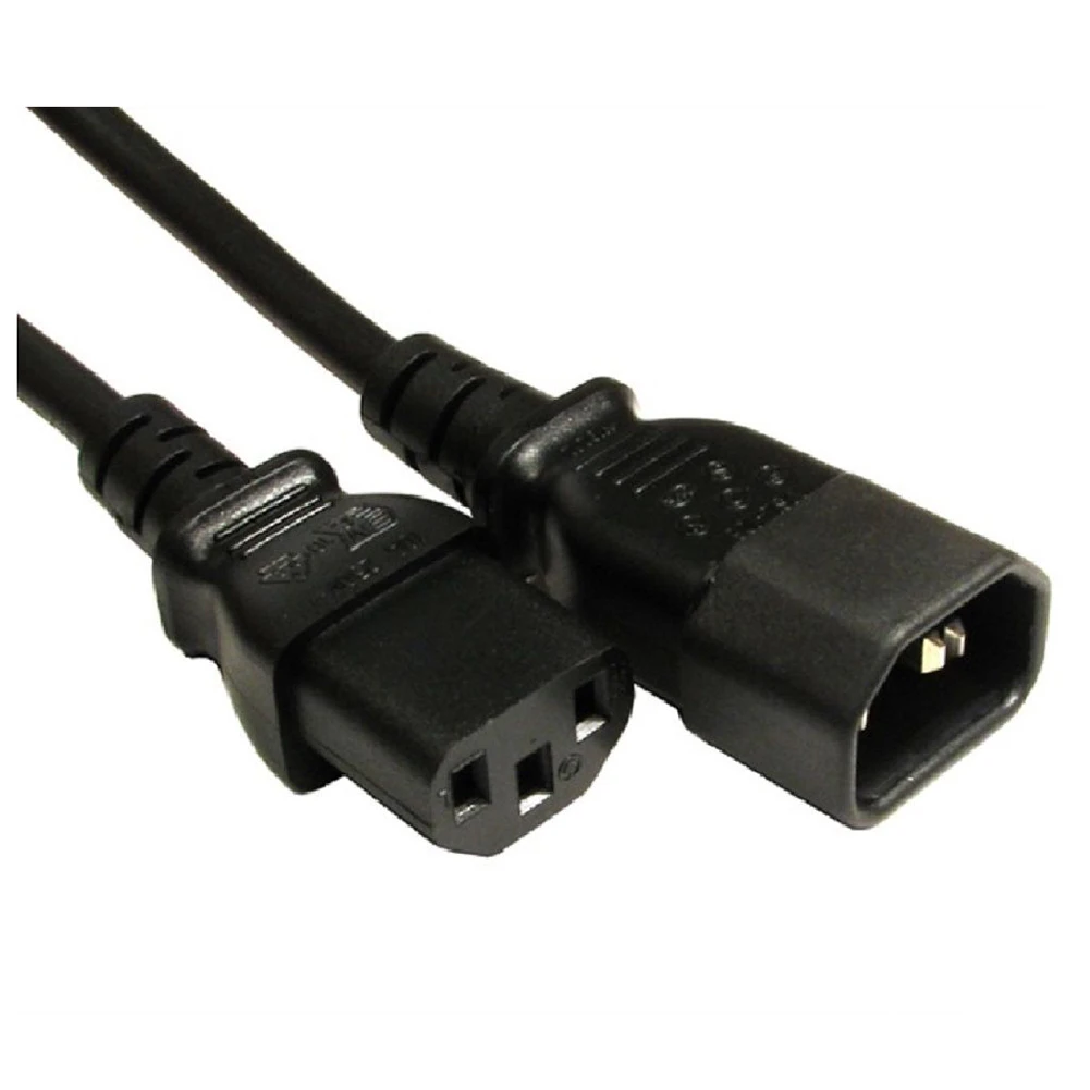 3m Power Extension Cable IEC Kettle Male to Female UPS Lead C13 - C14 ...