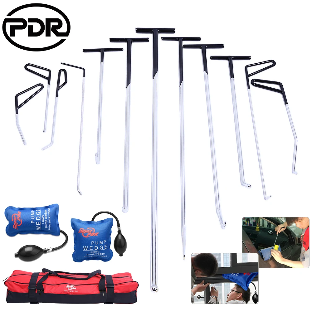 PDR Tools Push Rods Hooks Car Crowbar Dent Removal Paintless Dent ...