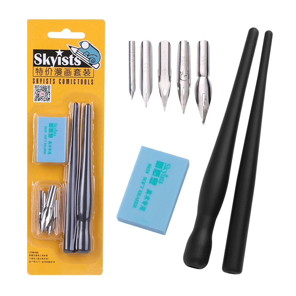 Cartoon Manga Pen Tip Pen Set Anime Paint Drawing Multifunction Pen Dip ...