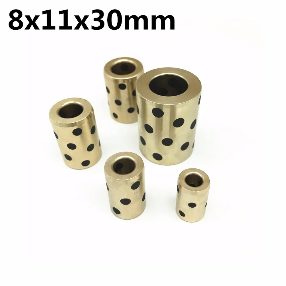 8x11x30 Mm Linear Graphite Copper Set Bearing Copper Bushing Oil Self ...