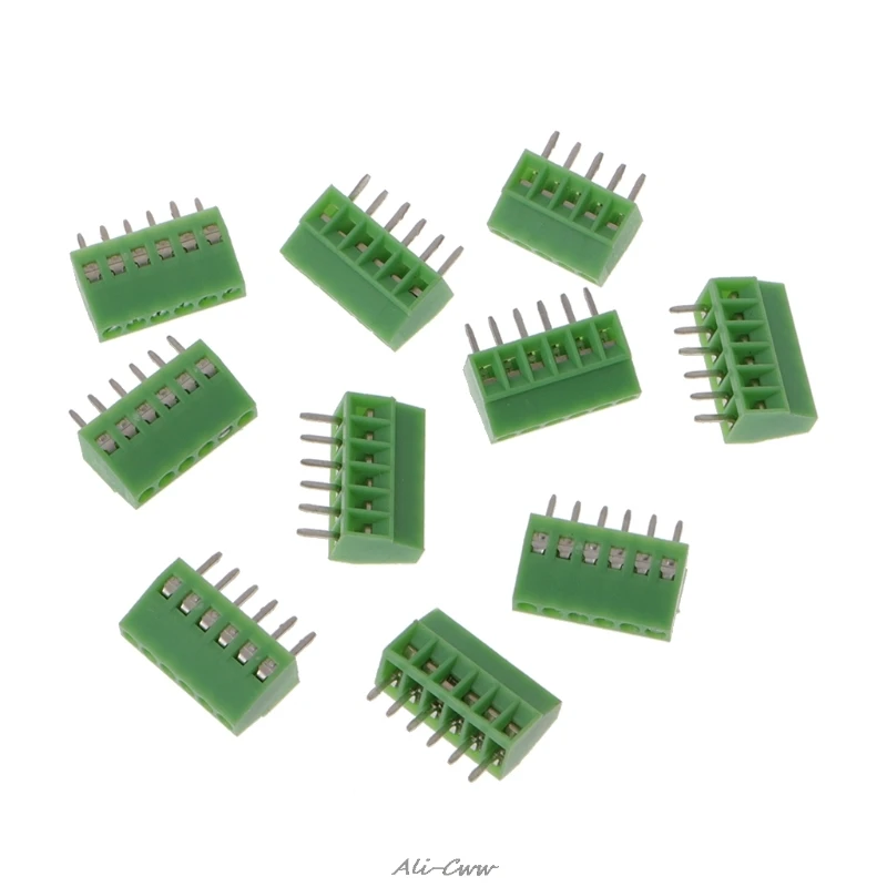 2018 10 Pcs 2Pin 10Pin Screw PCB Mounted Terminal Blocks Connector 2 ...