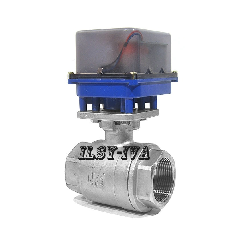 G2" DC12V/24V fixed type motorized ball valve,DN50 Stainless steel ...