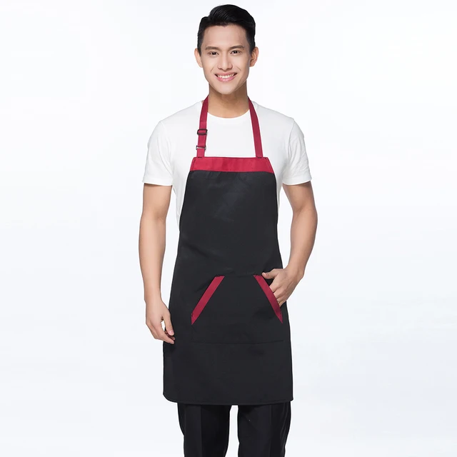 Unisex Custom LOGO Chef Waiter Aprons Cook Kitchen Catering Apron ...