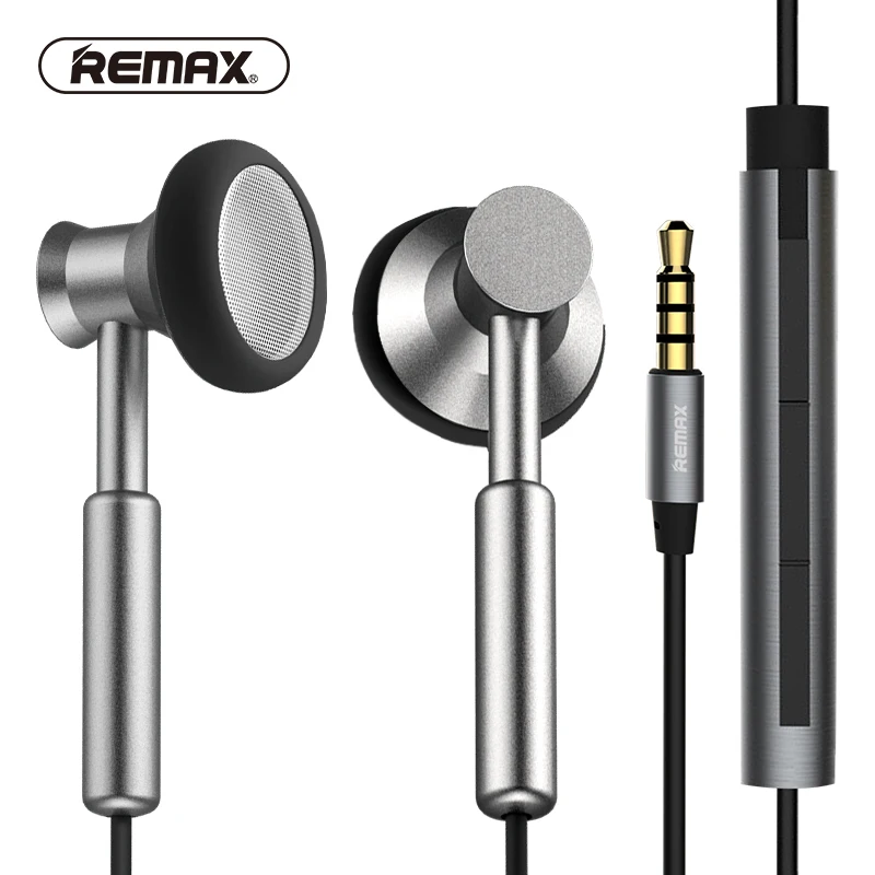 REMAX Metal In ear Earphone with HD Mic Noise isolating Heavy Bass ...