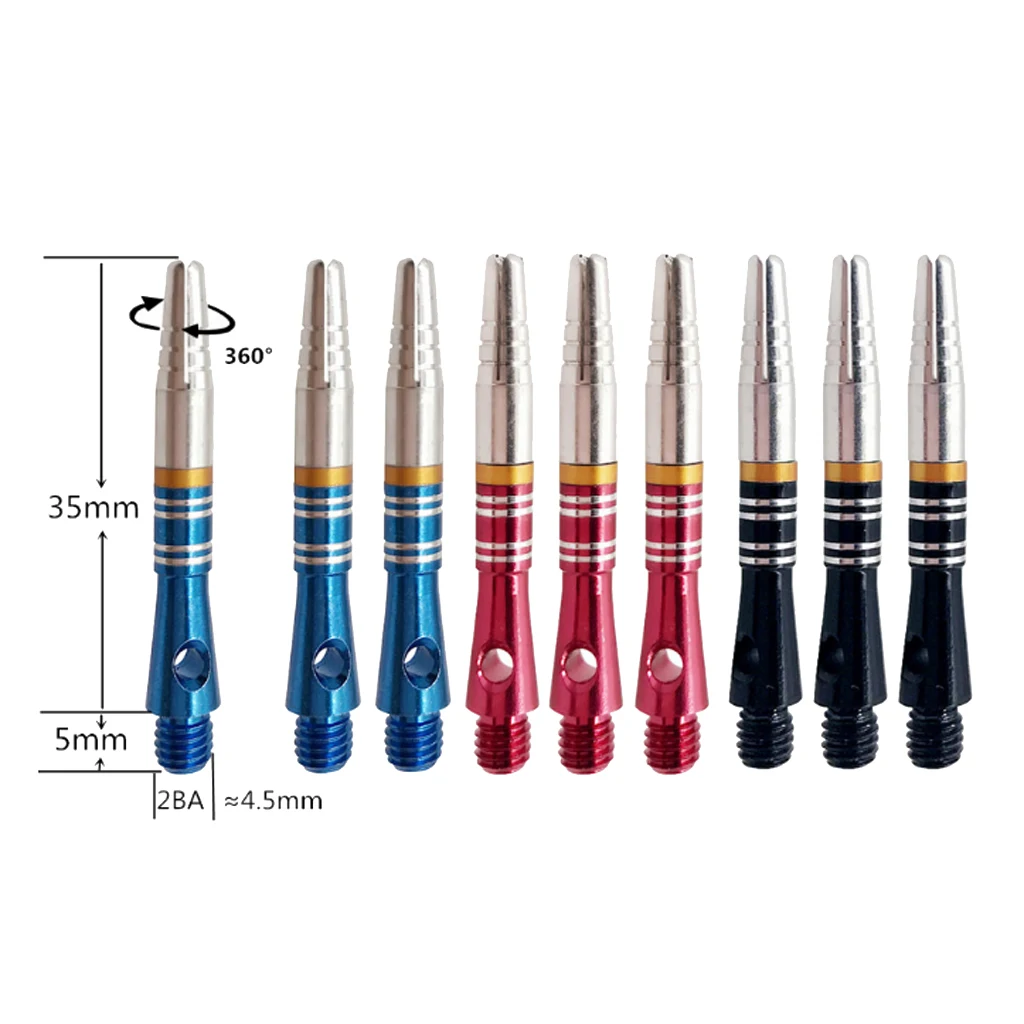 360° Rotating Medium Dart Shaft Stem Lightweight Aluminum Alloy Darts ...