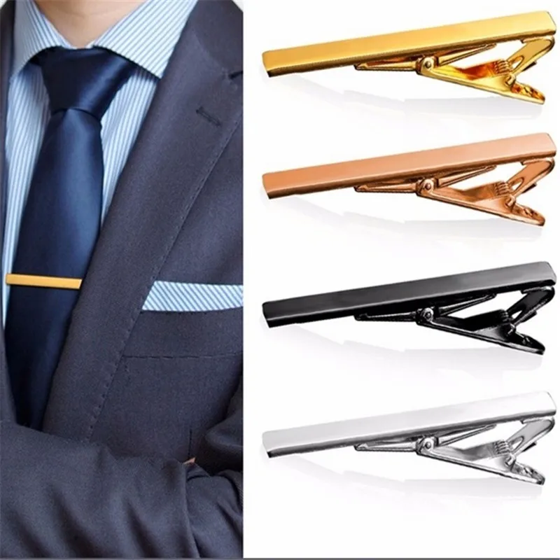 New Simple Metal Silver Tie Clip For Men Wedding Necktie Tie Clasp Clip
