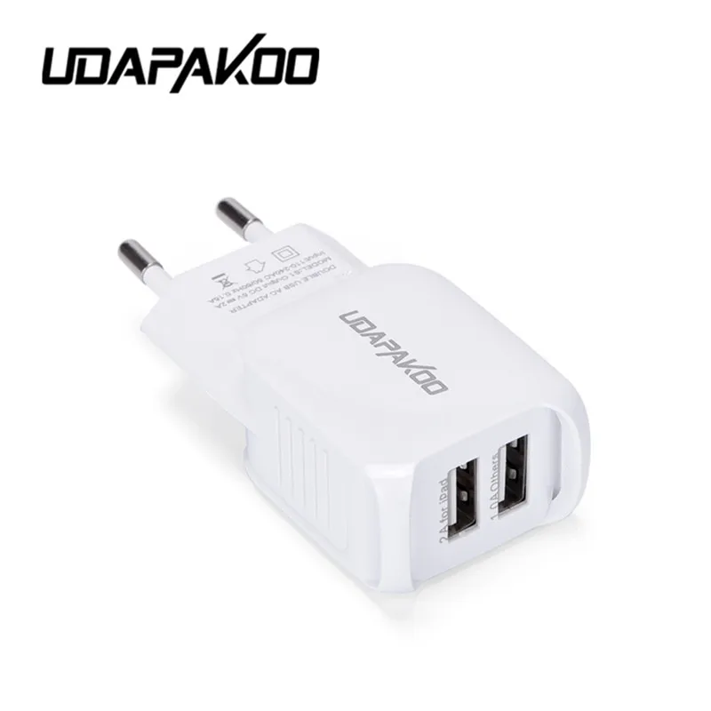 for iphone 5 5s 6s 7 ipad 5V 2A double USB Charger Adapter for samsung ...