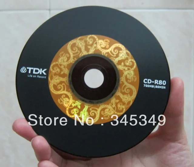 Wholesale 10discs/lot High Quality A+ Blank Discs TDK CD R Black CD ...
