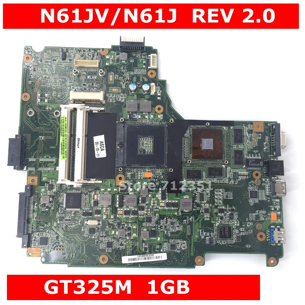 N61JV GT325M 1GB N11P GV1 A3 Mainboard REV 2.0 For ASUS N61J N61JV ...