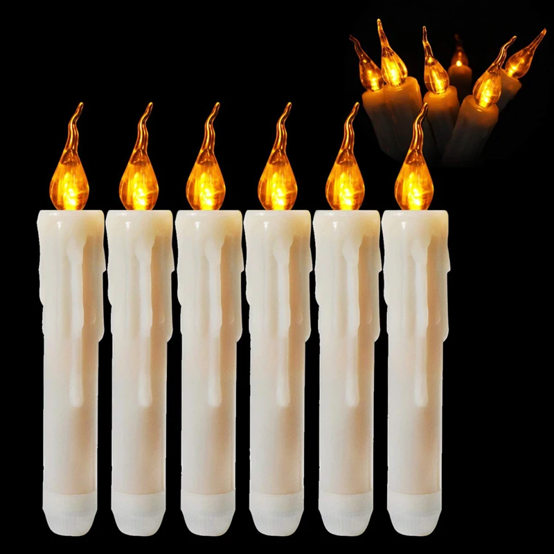 6PCS Christmas Decoration Candle Simulation Tears Candles Tears Strips ...