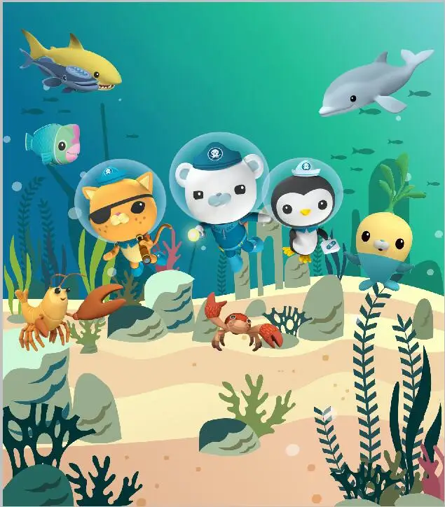 8x8ft Under Sea Bed Octonauts Custom Photo Studio Backgrounds Backdrops ...