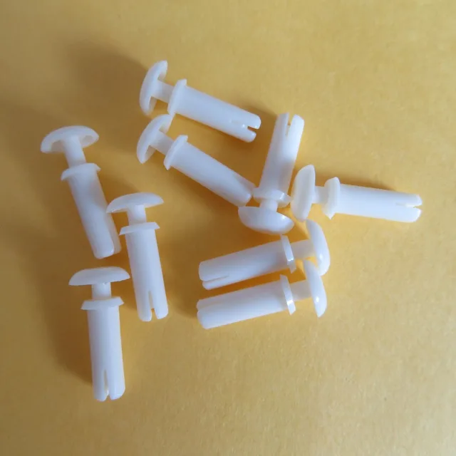 100Pcs/lot 3mm Hole Expansion Nylon plastic support Snap In white clip ...