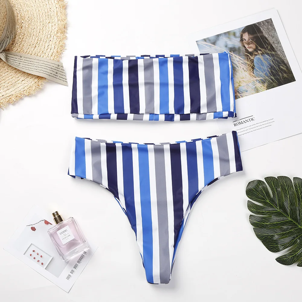 Patchwork Bikini Set 2018 Swimwear Women Striped Swimsuit Sexy Bikinis