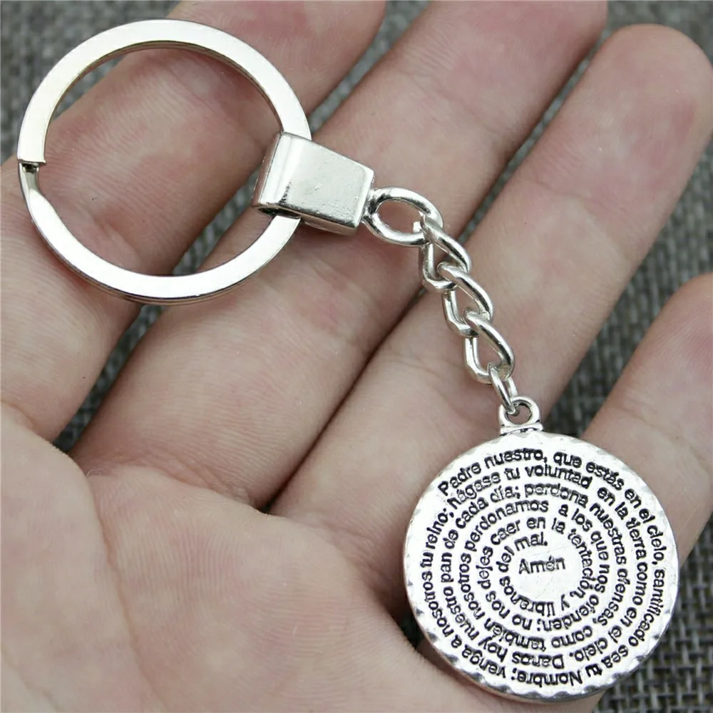 1 Piece Key Chain Party Gift Keychains Dropshipping 32x28mm Round Amen ...