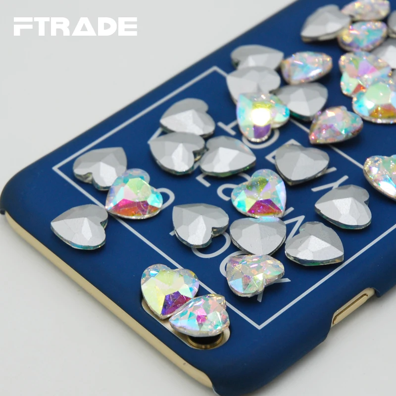 Crystal Ab Heart-shaped Rhinestones 6mm 8mm 10mm 12mm 14mm 18mm 27mm ...