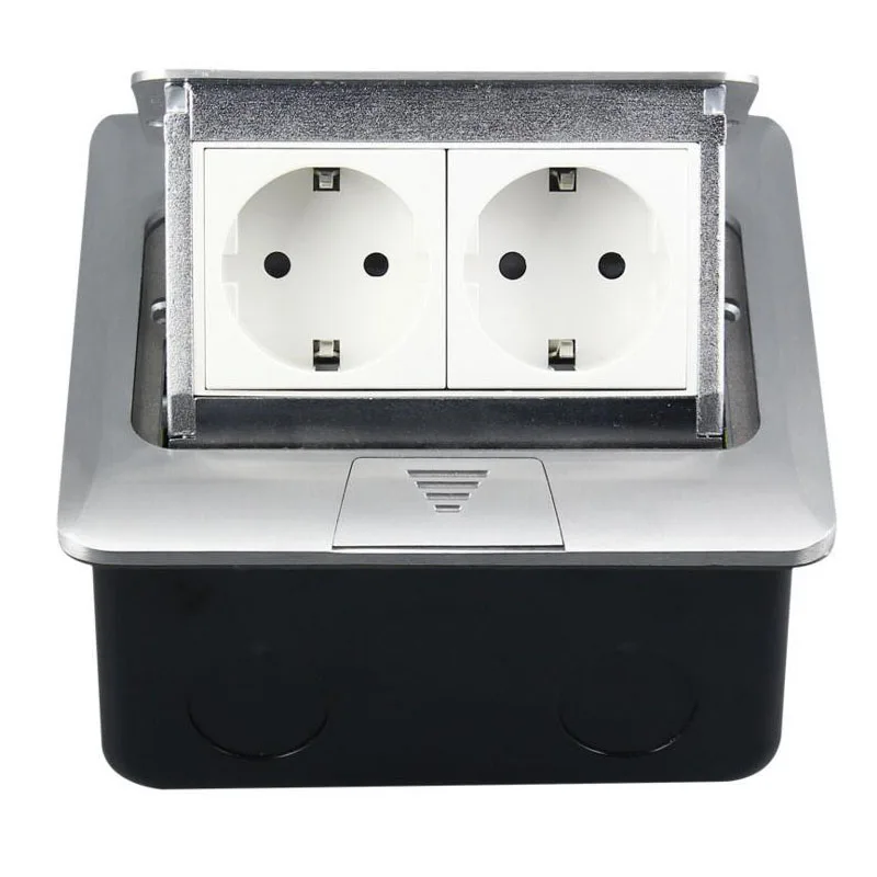 All Aluminum Panel European Standard 2 Ways Eu Plug Outlets Pop Up ...