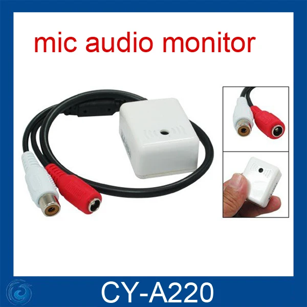 6-12v Audio Pickup Recording Surveillance Sound Monitor For Cctv Camera ...