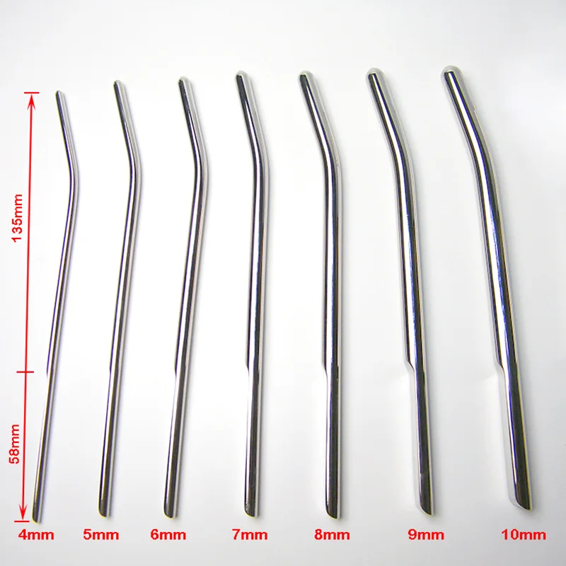 7pcs Stainless Steel Sounding Man Probe Urethral Dilator Stretching ...
