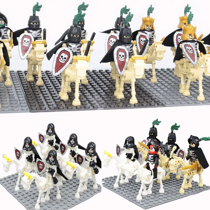 5Set/Lot Castle Knights Skeleton Reaper Medieval Skeleton Horses ...