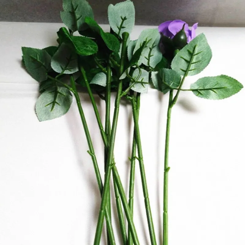 10pcs-33cm-Artificial-Green-Flower-Stem-Simulation-Plastic-Rose-Stem ...