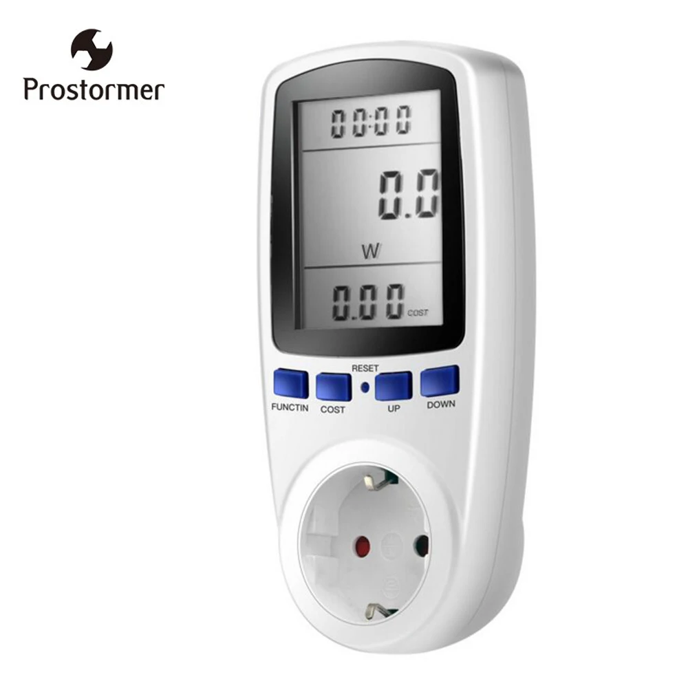 prostormer EU Digital Energy Meter Volt Voltage Wattmeter Electronic ...