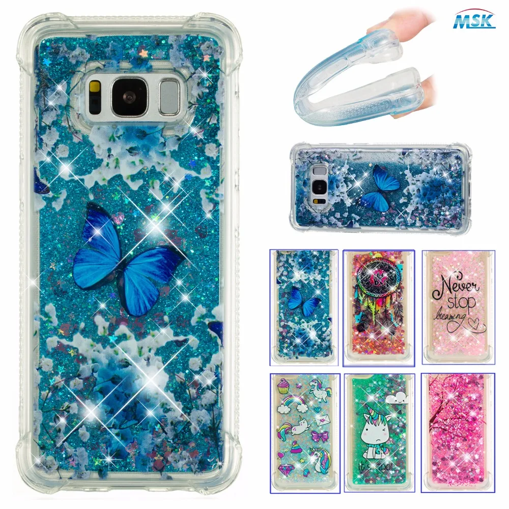 SM G950F Shiny Case For Samsung Galaxy S8 S 8+ S8 Plus Glitter Silicone ...