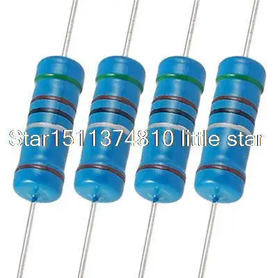 100 Pcs 5.1 Ohm 3W Axial Metal Film Resistor 5R1 1%|resistor wholesale ...
