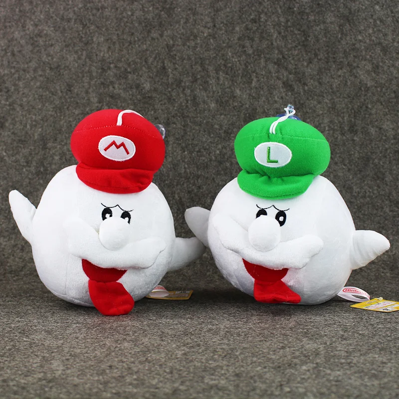 2pcs/lot Free shipping 8"20cm Super mario red mario hat and green luigi ...