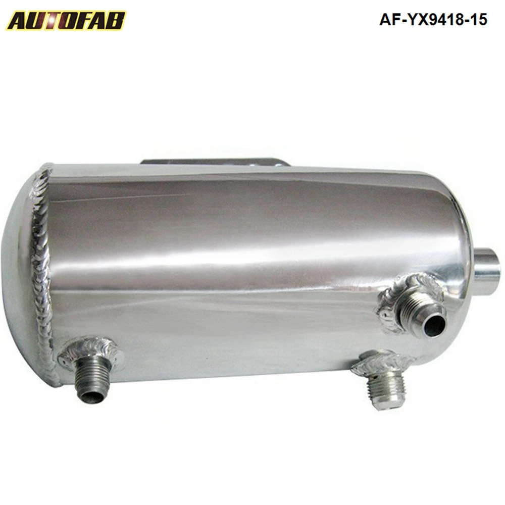Universal Polished Alloy Aluminum 1.5L Fuel Surge Tank AN fittings ...